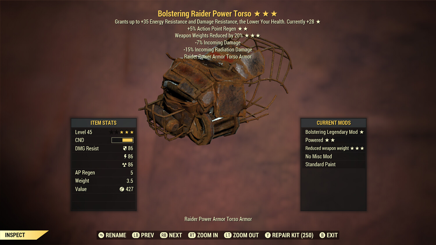 Bolstering AP WWR Raider Chest