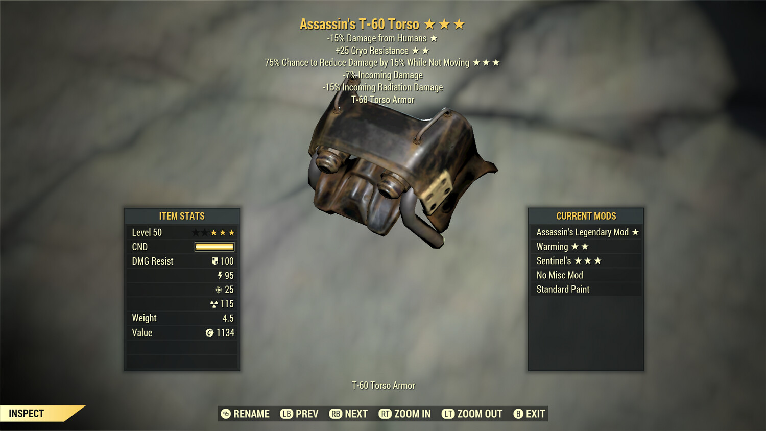 Assassins Cryo Sentinel T60 Torso