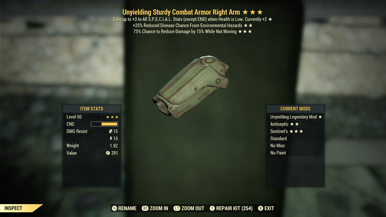 Unyielding EDR Sentinel Combat RA