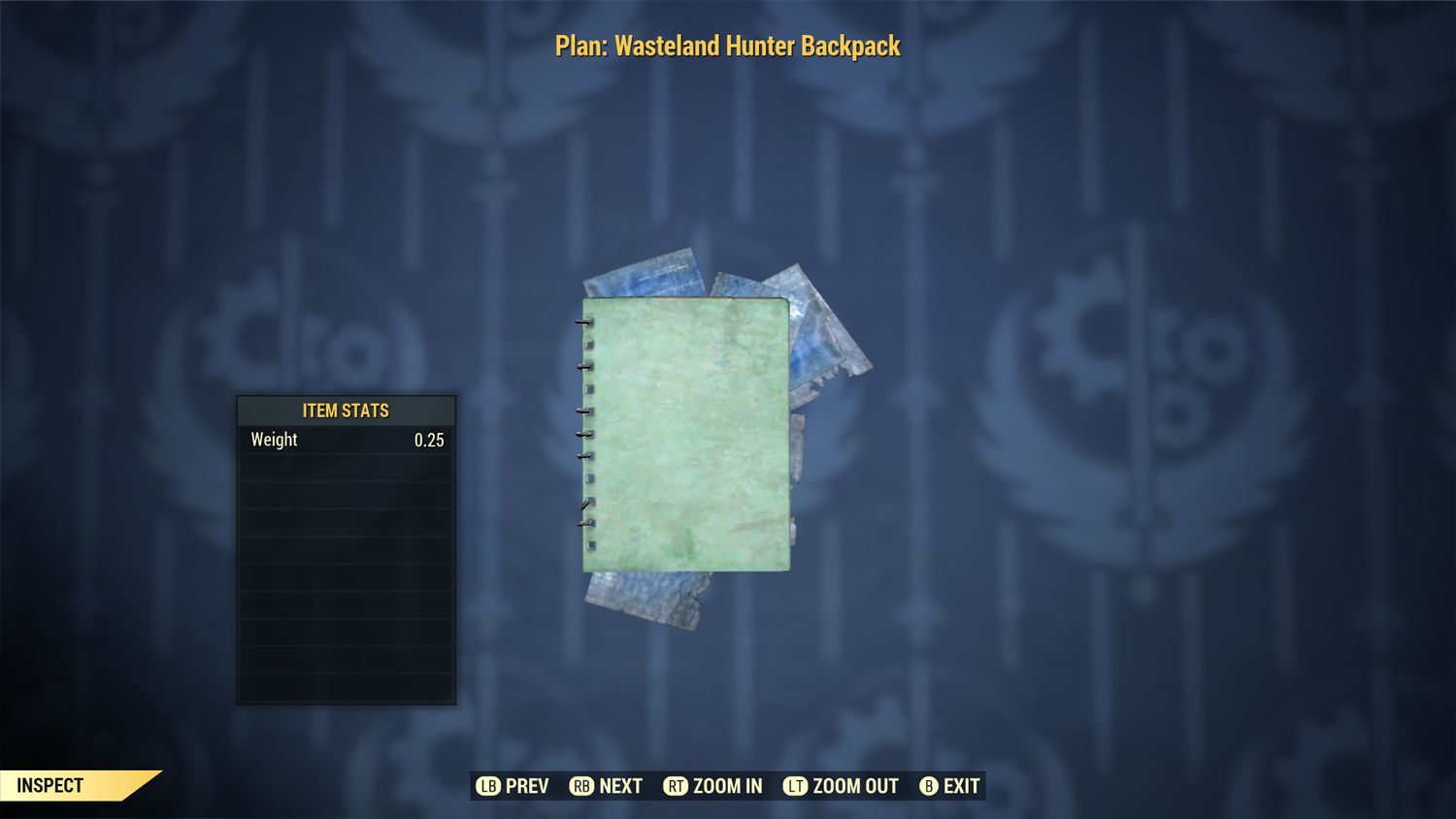 Wasteland Hunter Backpack Plan