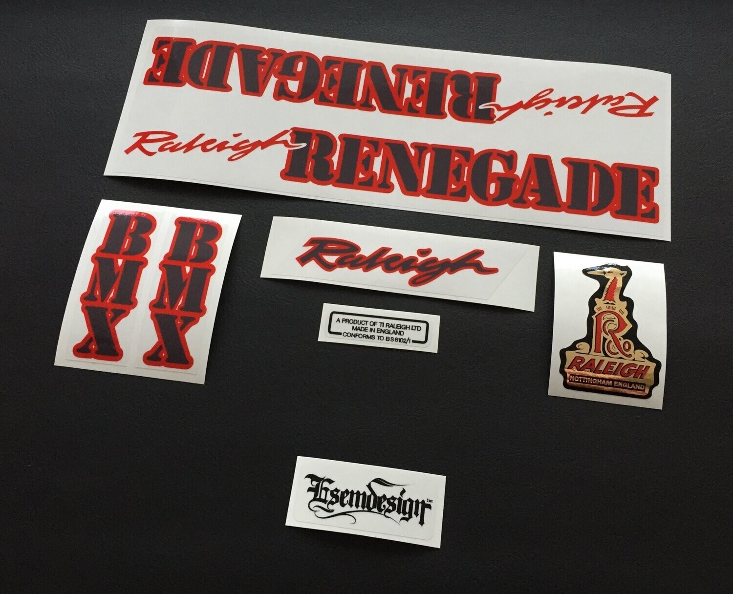 Raleigh Renegade Decal Set