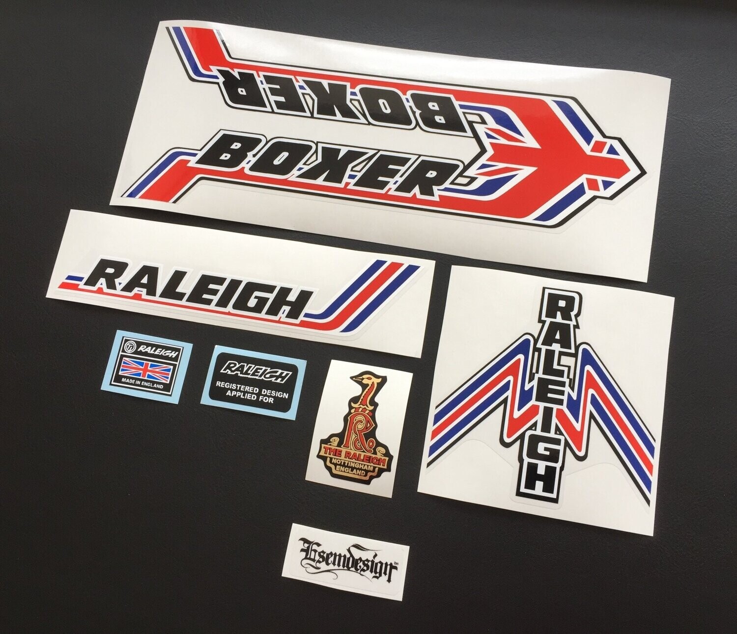 Raleigh Boxer Decal Set