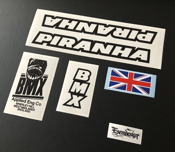 Piranha Clear Vinyl Decal Set