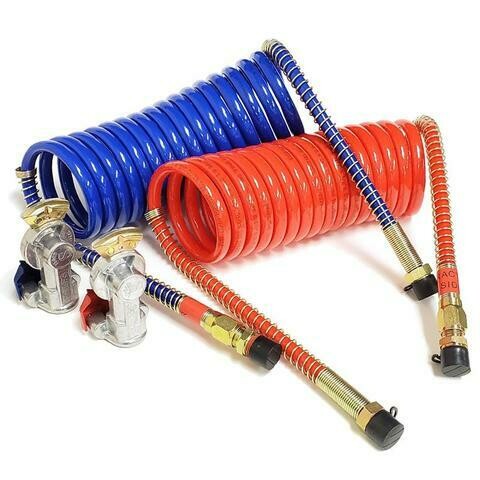Rig Tough 15' Red & Blue Nylon Coiled Air Hose Set | Shop for Truck ...