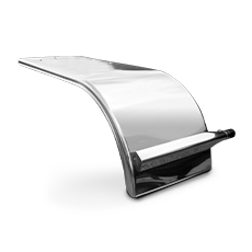 Trux Accessories 66" Stainless Steel Smooth Half Fenders + Mounting Kit ...