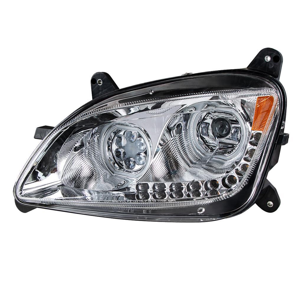 United Pacific Chrome 10 LED Headlight for Peterbilt Model 587 & 579 ...