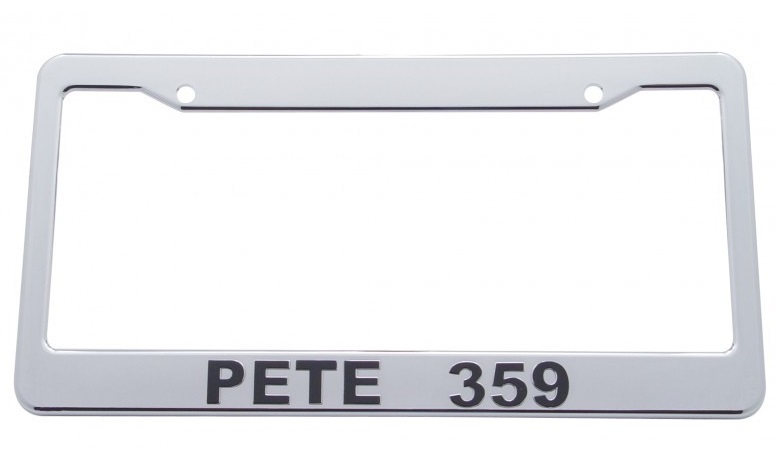 United Pacific Chrome Plastic License Plate Frame w/ "Pete 359" Script ...