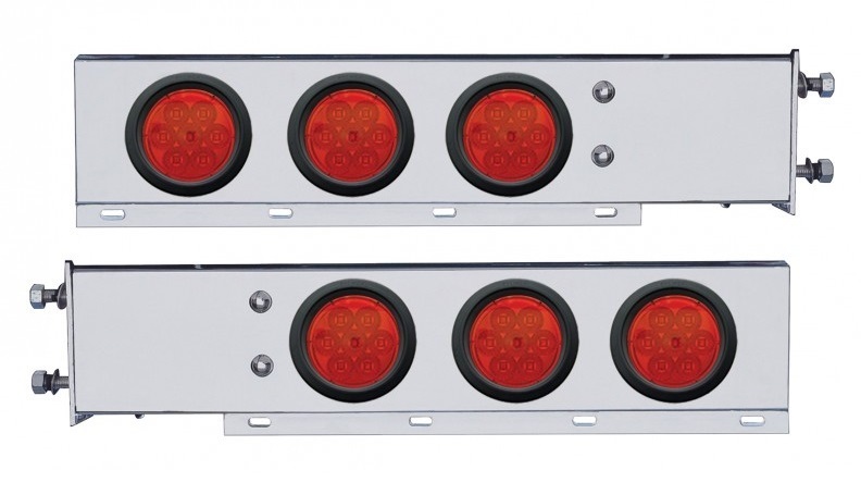 United Pacific 2-1/2" Bolt Pattern Spring-Loaded Rear Light Bar Mudflap ...