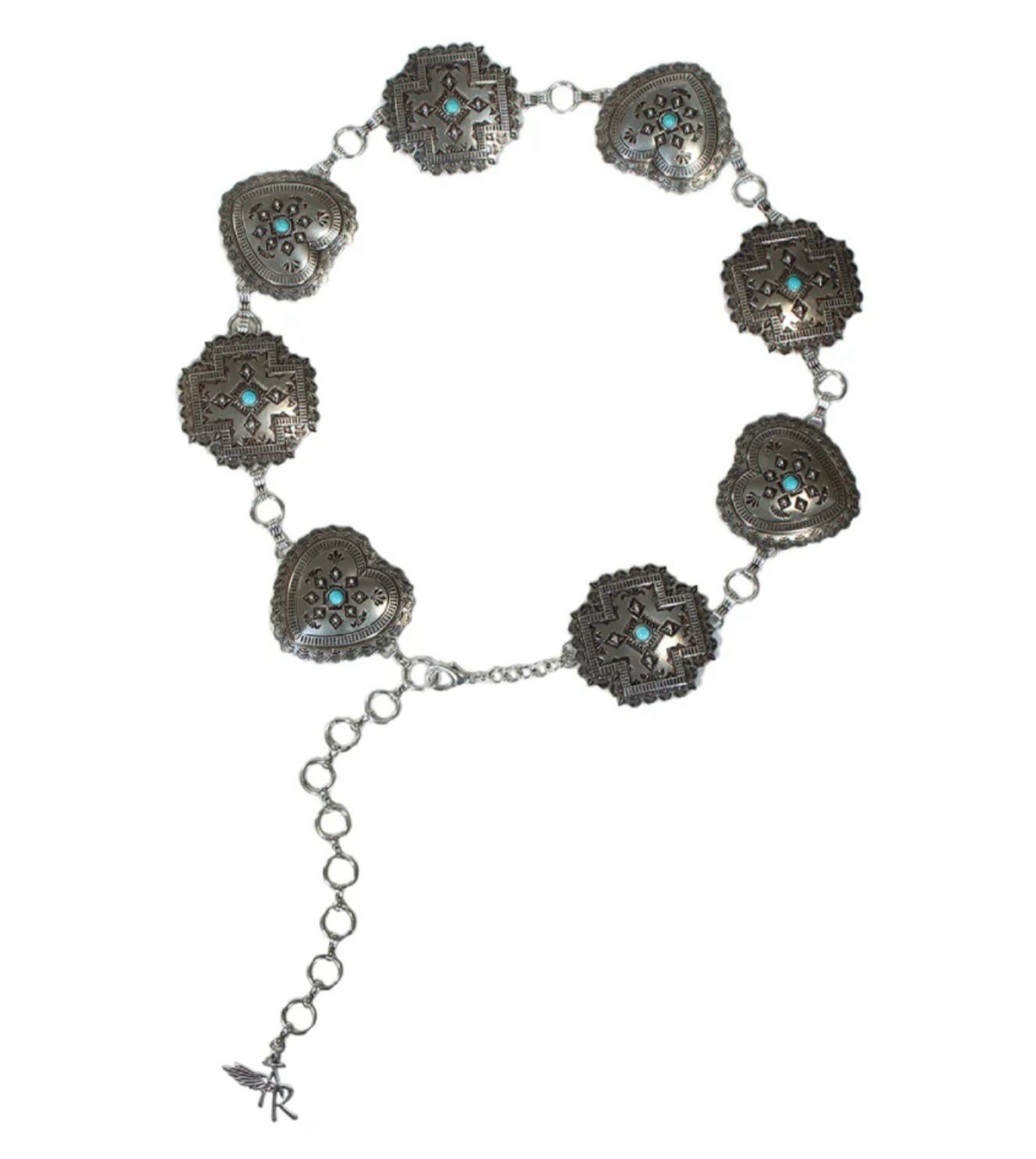 Angel Ranch D140005036 Heart/Sq. Concho Belt