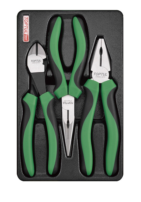 TOPTUL - 3 Piece 200mm Plier Set