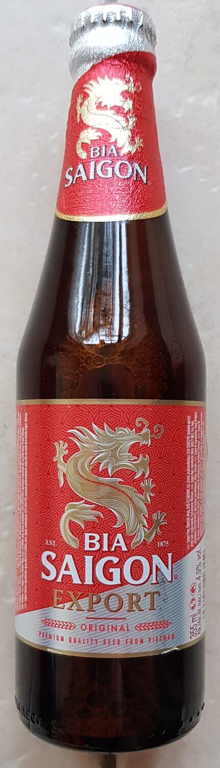Bia Saigon Export Lager Beer 12 oz (355ml)