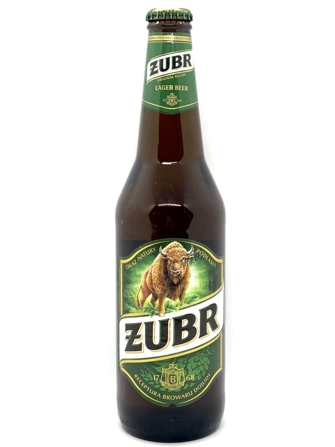 Żubr Lager Beer 16.9 oz (500ml)