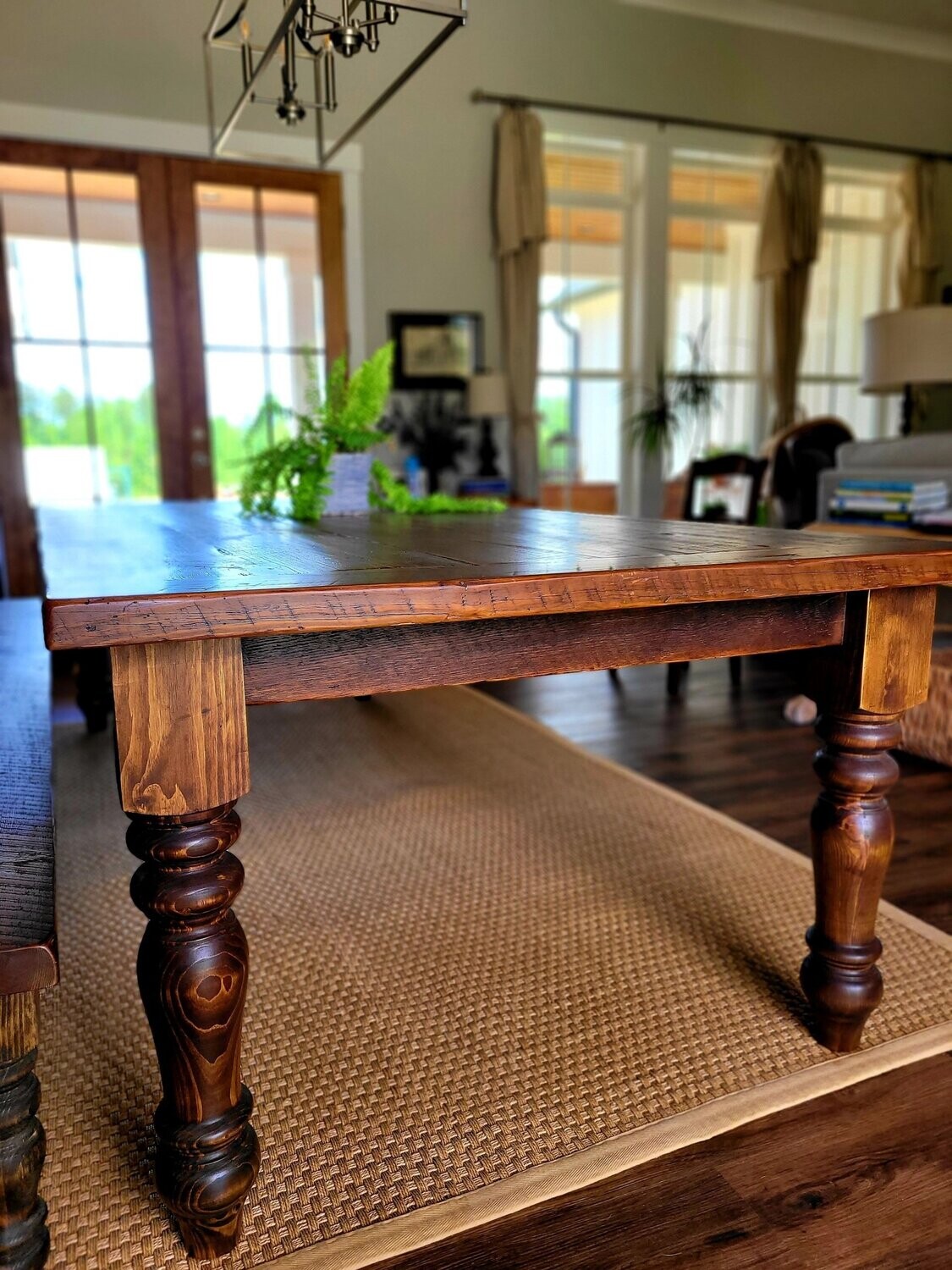 The French Chunky Leg Farmhouse Table