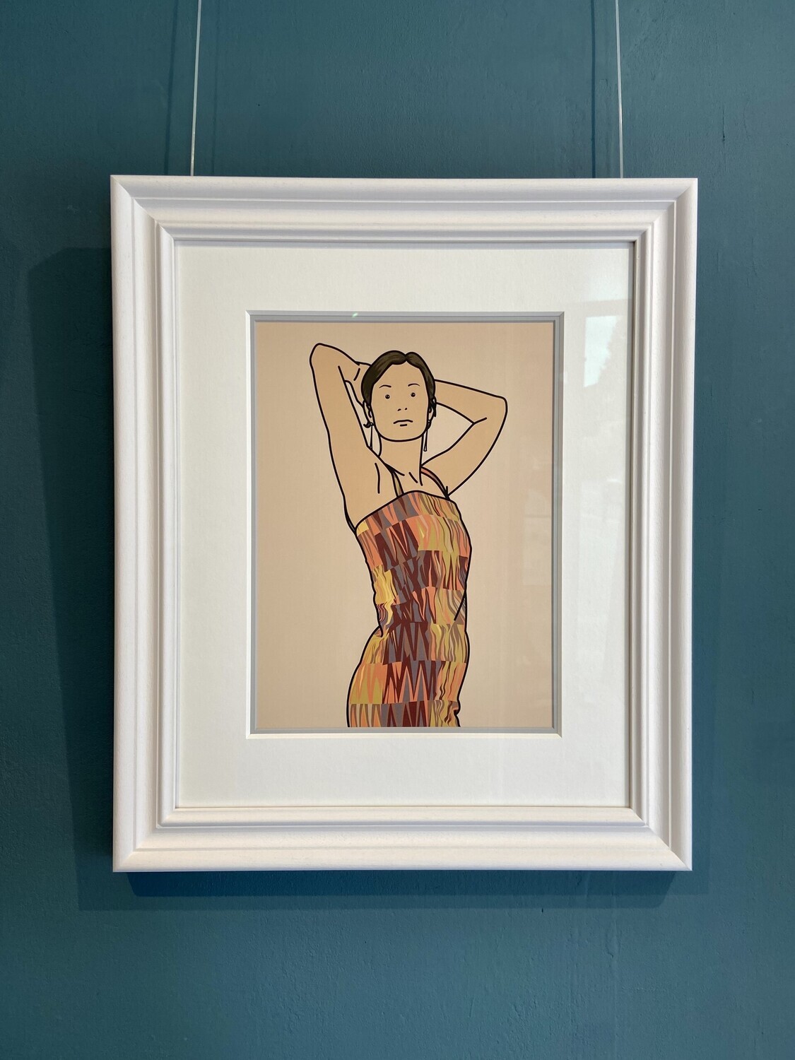 Anya with Cocktail Dress (framed), 2005 - Japanese Woodblock Prints