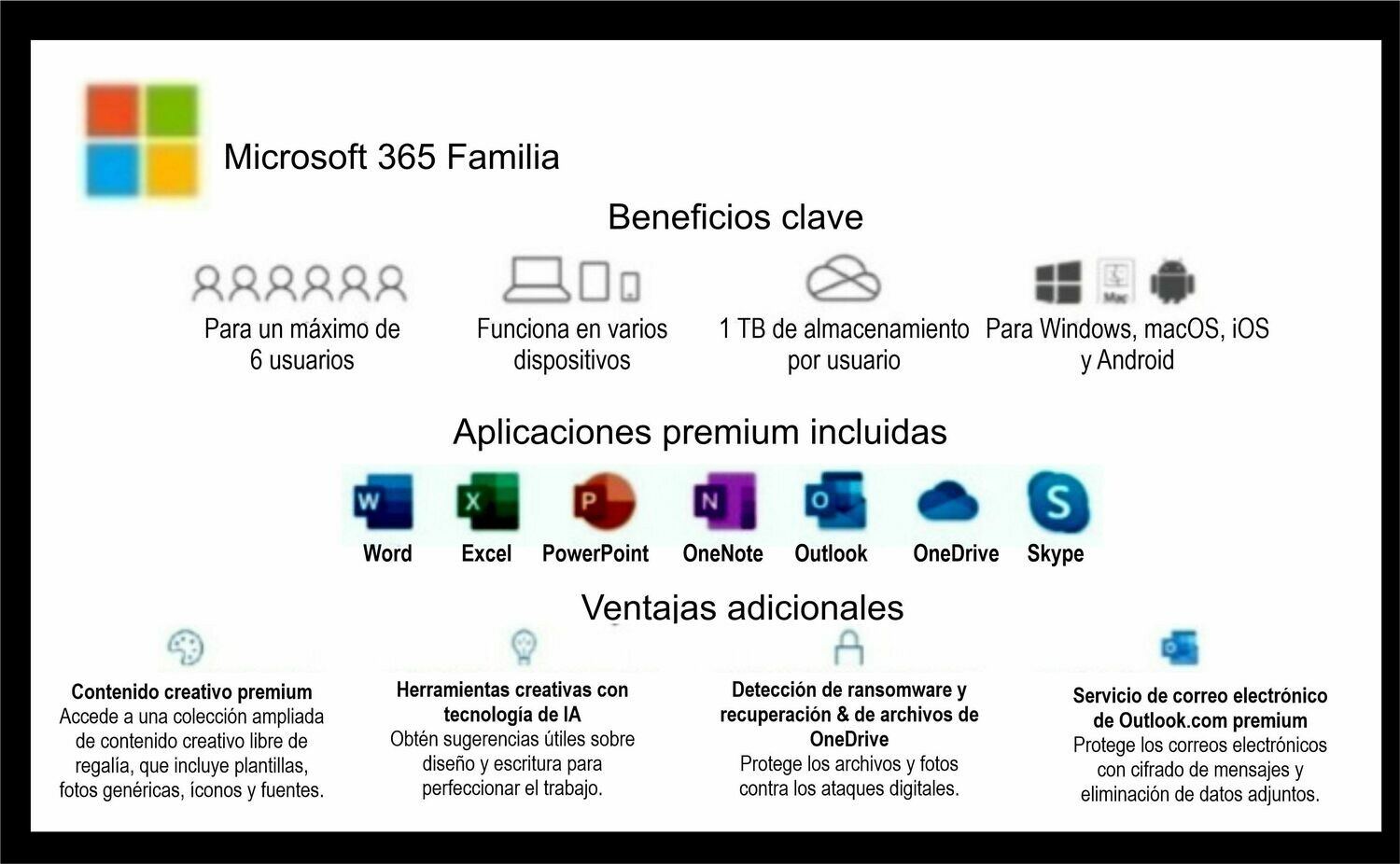 Office 365 Familia suscripción por 12 meses