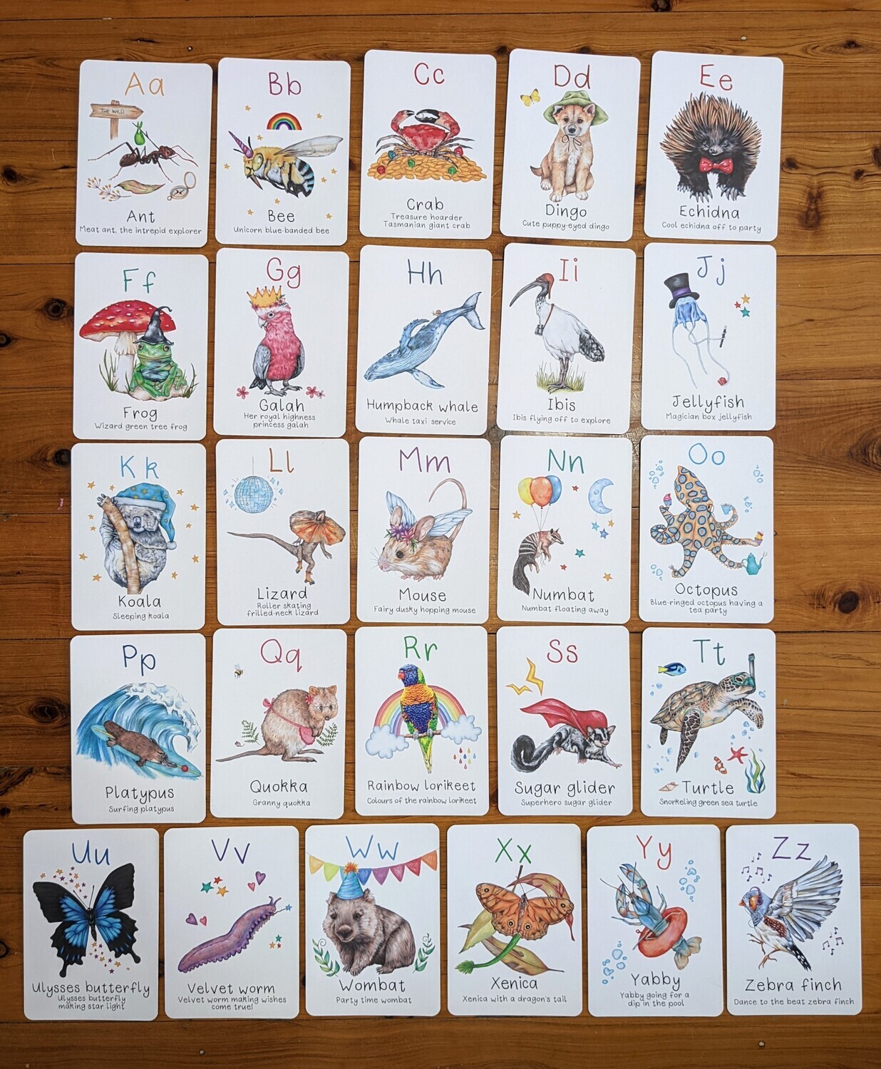Australian Animal Alphabet Flashcards
