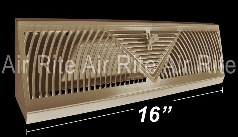 Baseboard Register/Diffuser 16" (Beige) - Home Air Filters, Baseboard ...