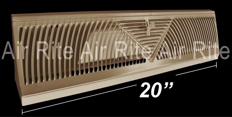 Baseboard Register/Diffuser 20" (Beige) - Home Air Filters, Baseboard ...