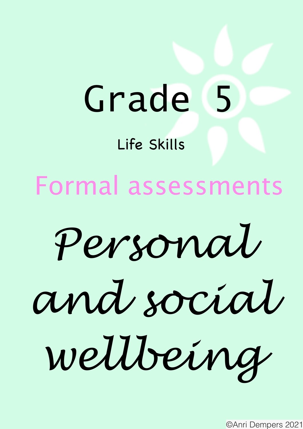 Grade 5 PSW formal assessments (practise tests) (2021)