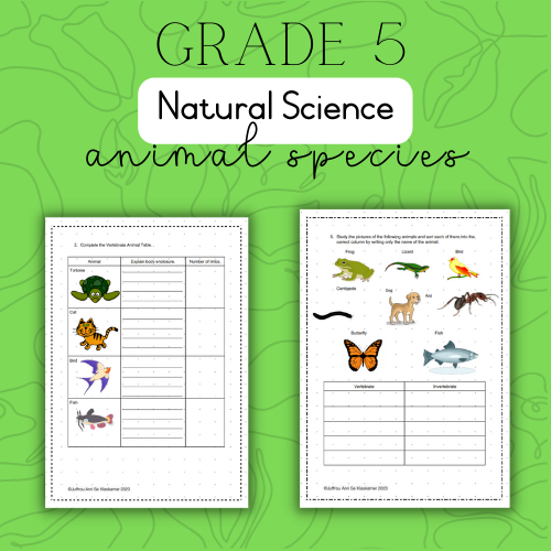 Grade 5 NS Animal species