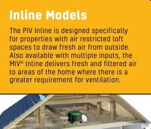 Envirovent Inline Loft PIV Loft Mounted Unit