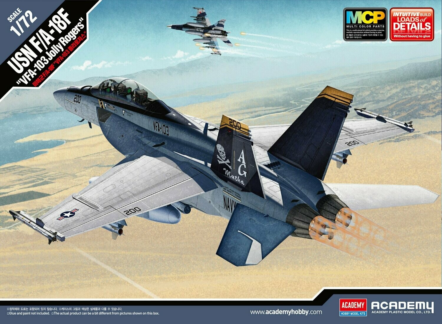 Academy 12535 1/72 F/A-18F USN "VF-103 JOLLY ROGERS" MCP