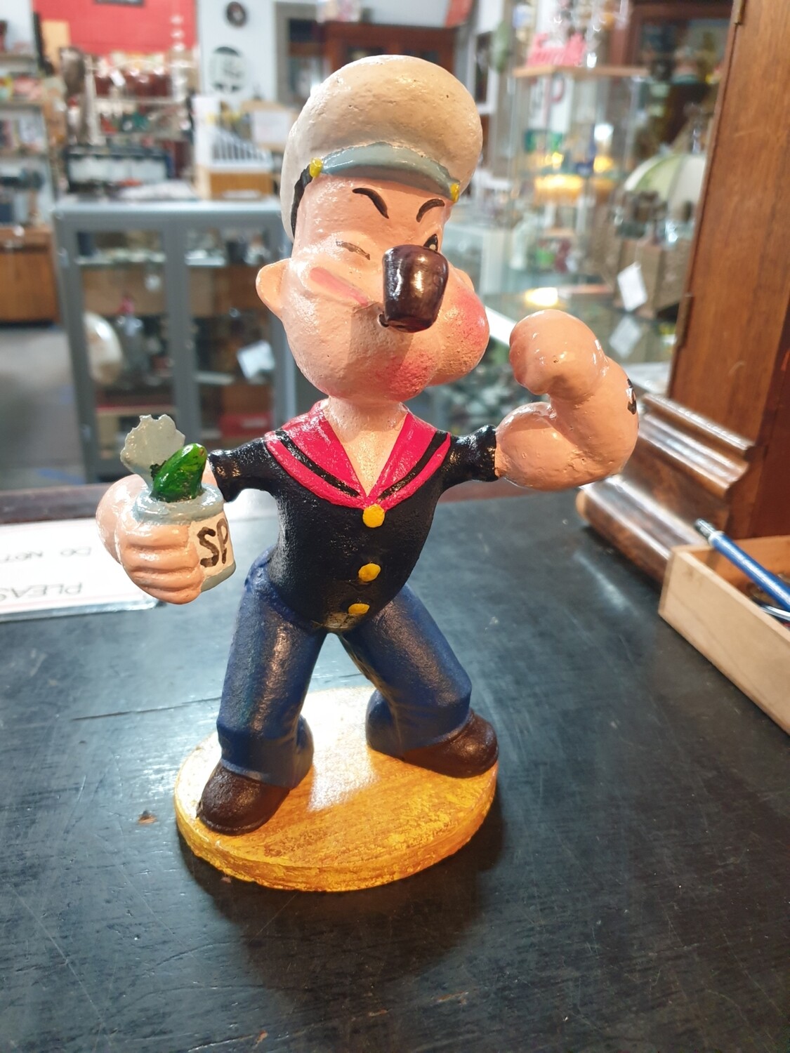 POPEYE CAST IRON MONEY BANK NEW - Store - The Funky Pickers Shed Vinyl ...