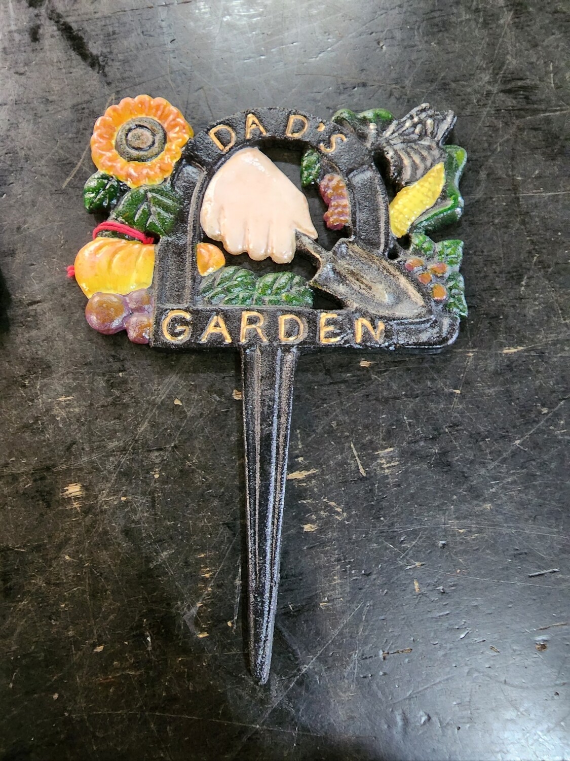 DADS GARDEN CAST IRON GARDEN STAKE SIGN - Store - The Funky Pickers ...
