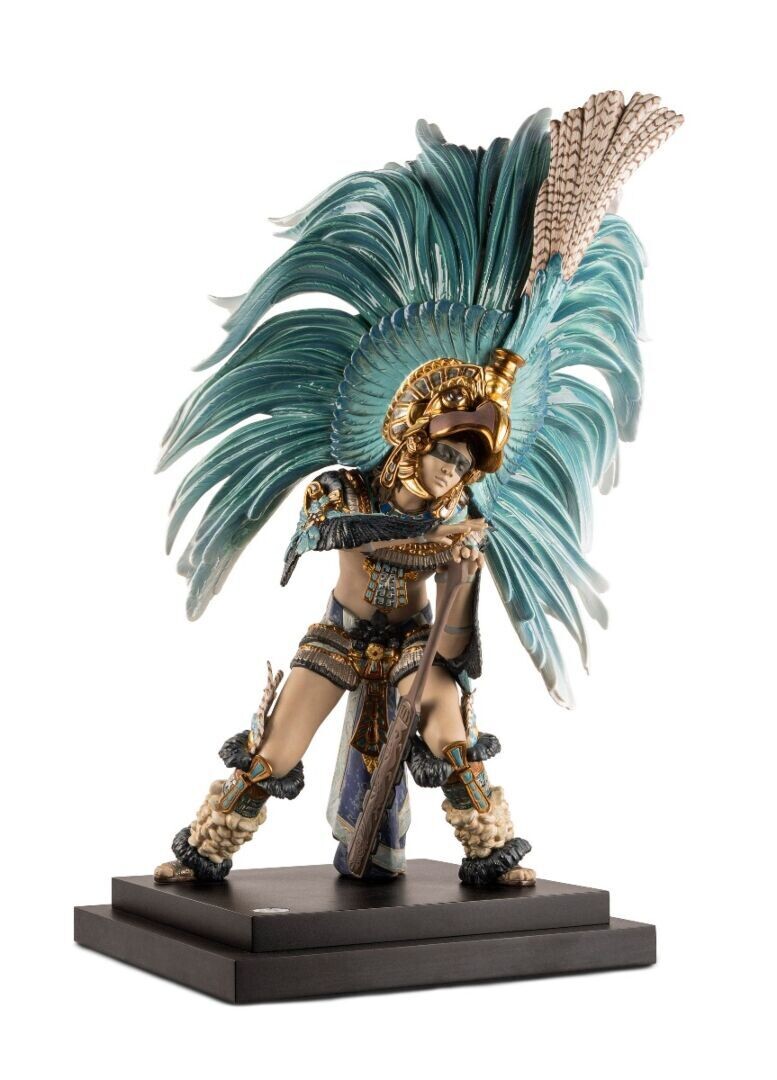 Aztec Dance High Porcelain Sculpture. Limited edition