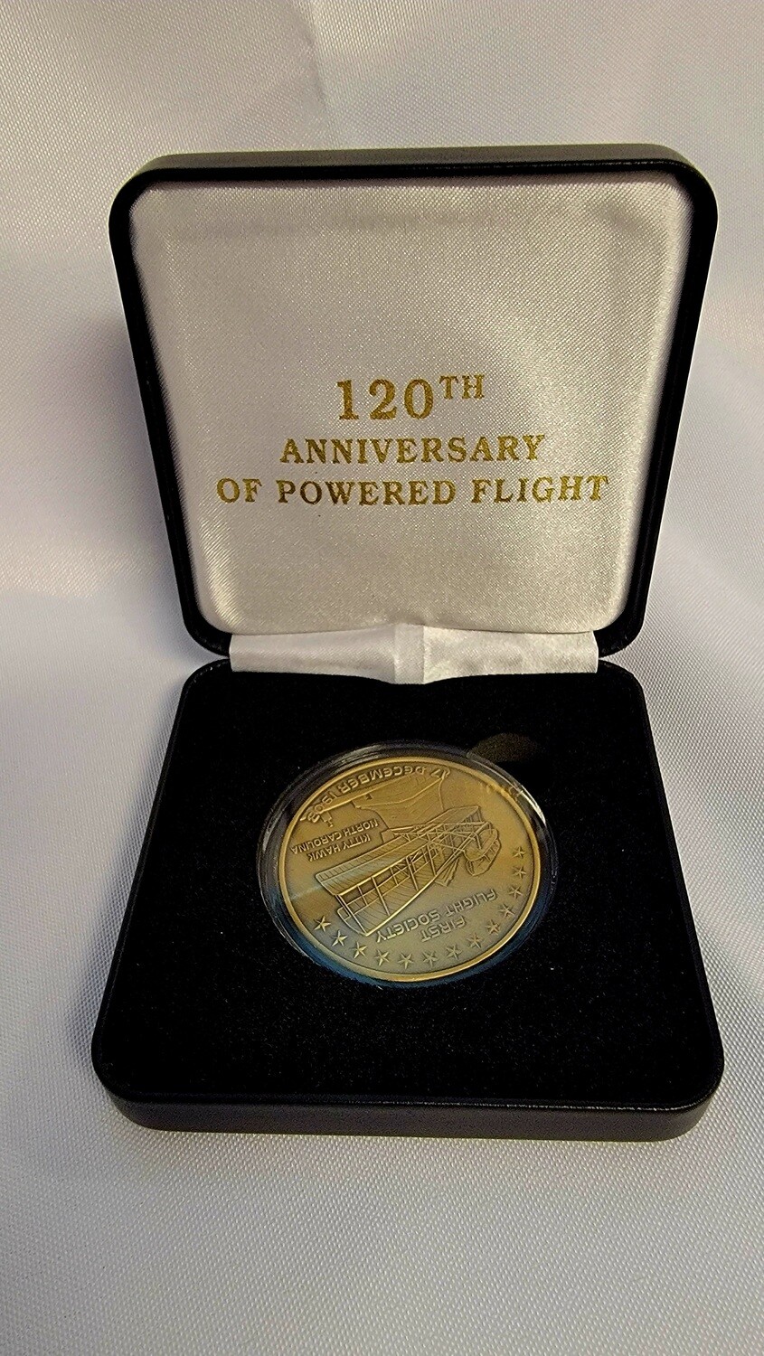 120th Anniversary of Powered Flight Coin-Antique Brass - Store - Wright ...