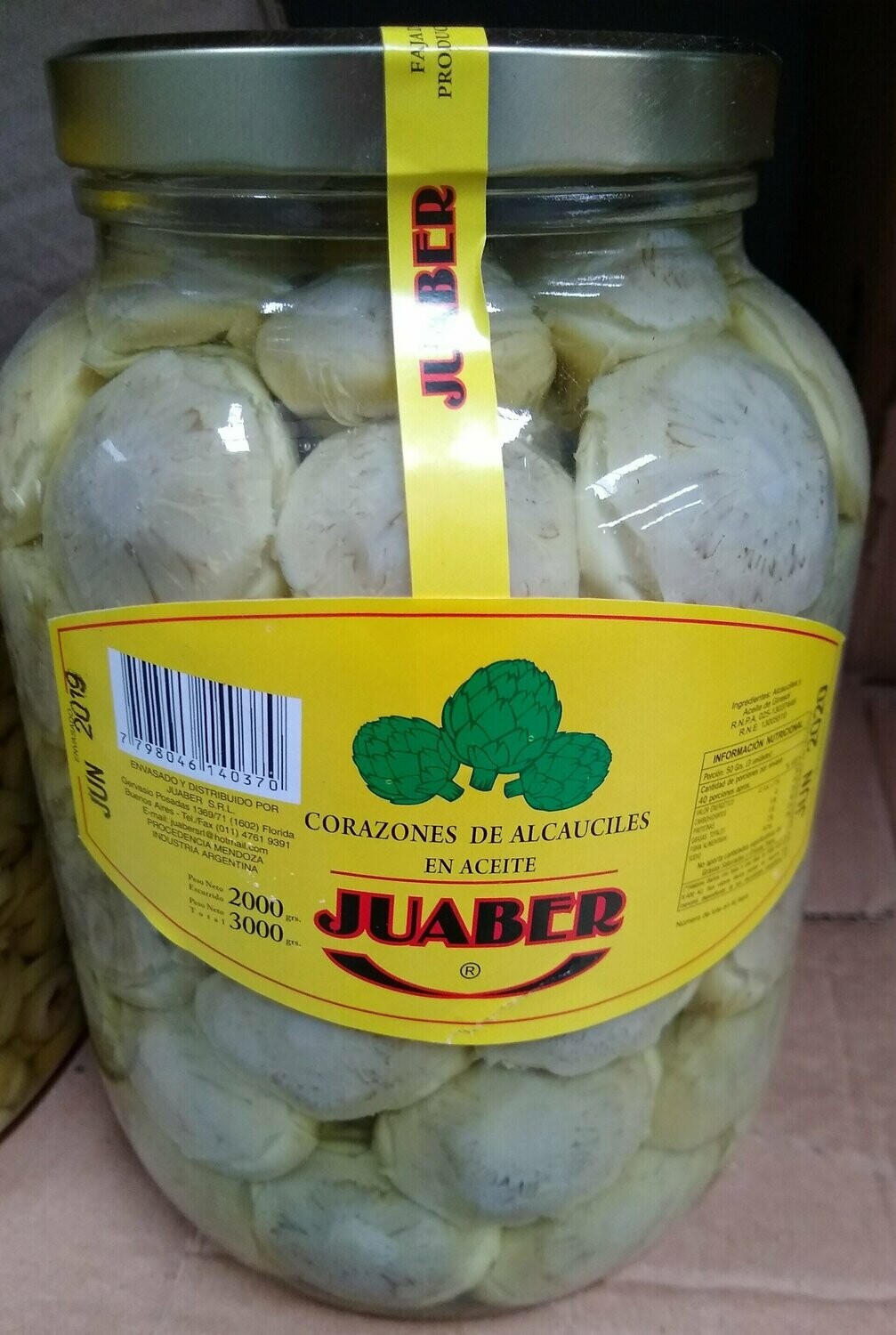 Corazón de alcauciles en aceite Juaber x 3kg