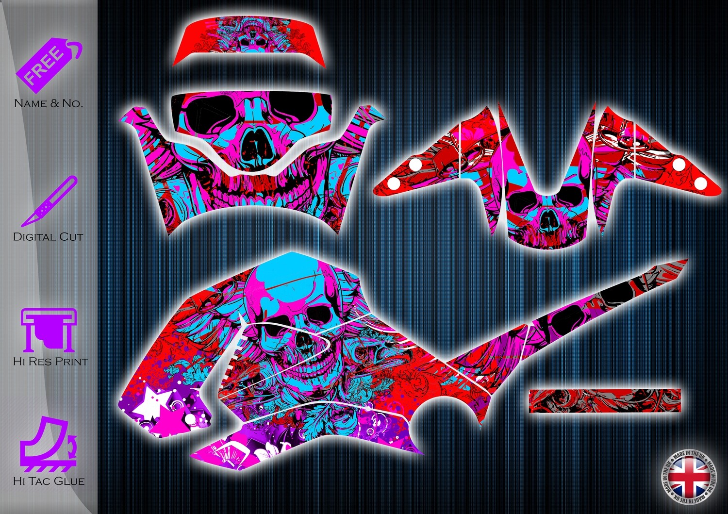 Apache F100S Graphics kit | SURRON Store - Surron stickers