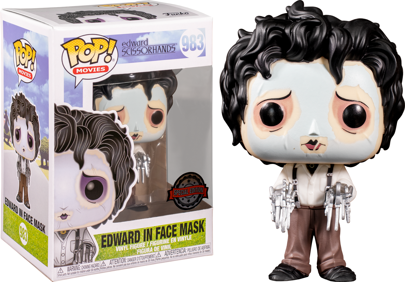 Funko Edward Scissorhands - Edward Scissorhands with Purple Face Mask ...