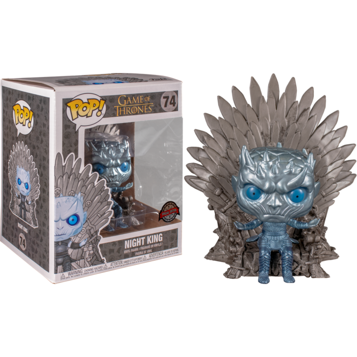 Funko Game of Thrones - Night King on Iron Throne Metallic Deluxe Pop ...