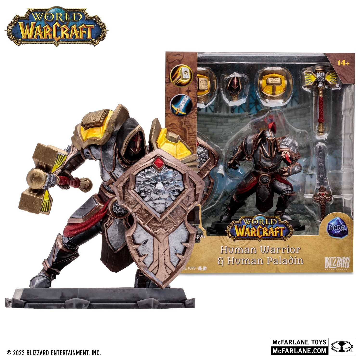PRE-ORDER Mcfarlane World of Warcraft Wave 1 - Human Paladin / Warrior ...