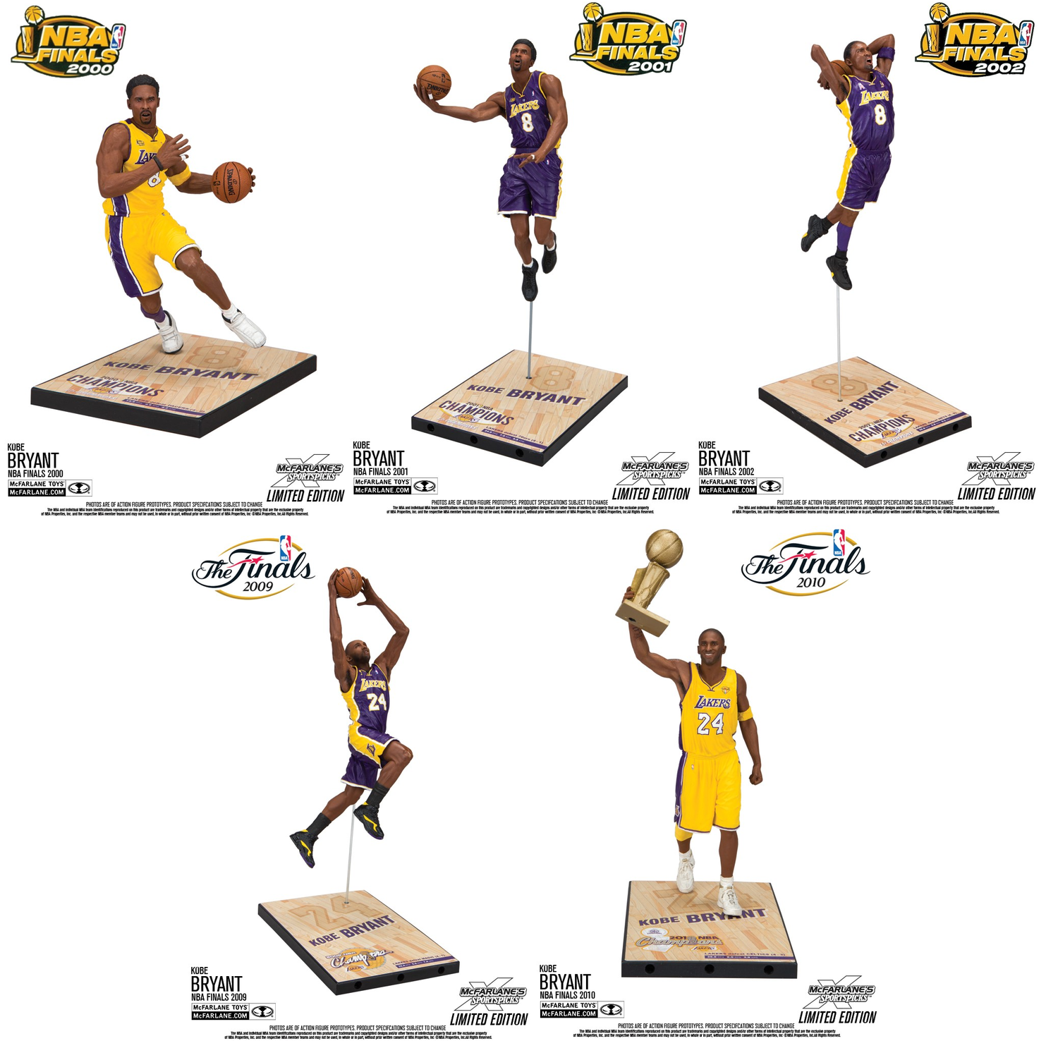 Mcfarlane NBA Kobe Bryant NBA Finals Set of 5