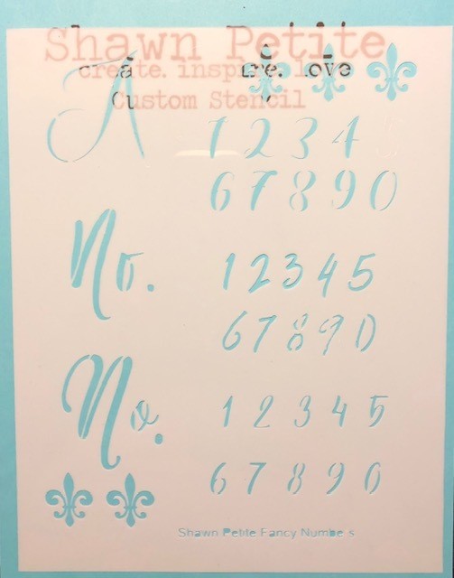 Fancy numbers stencil
