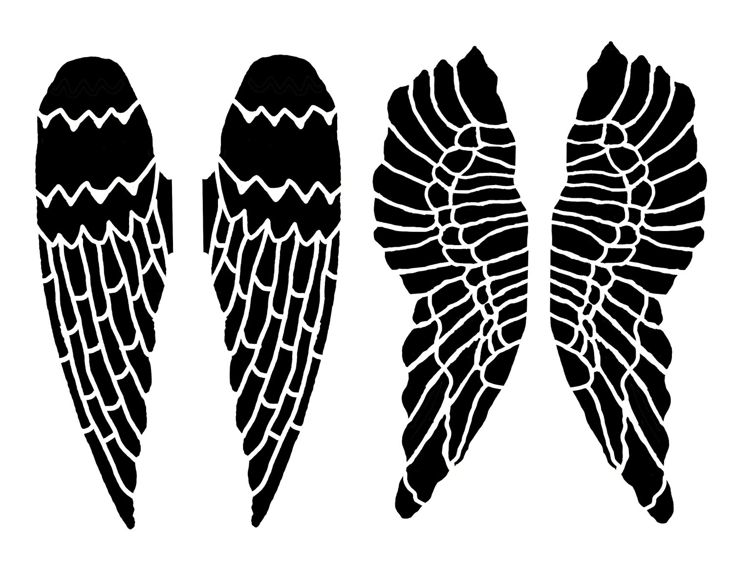 Angel Wings Large stencil 8x10