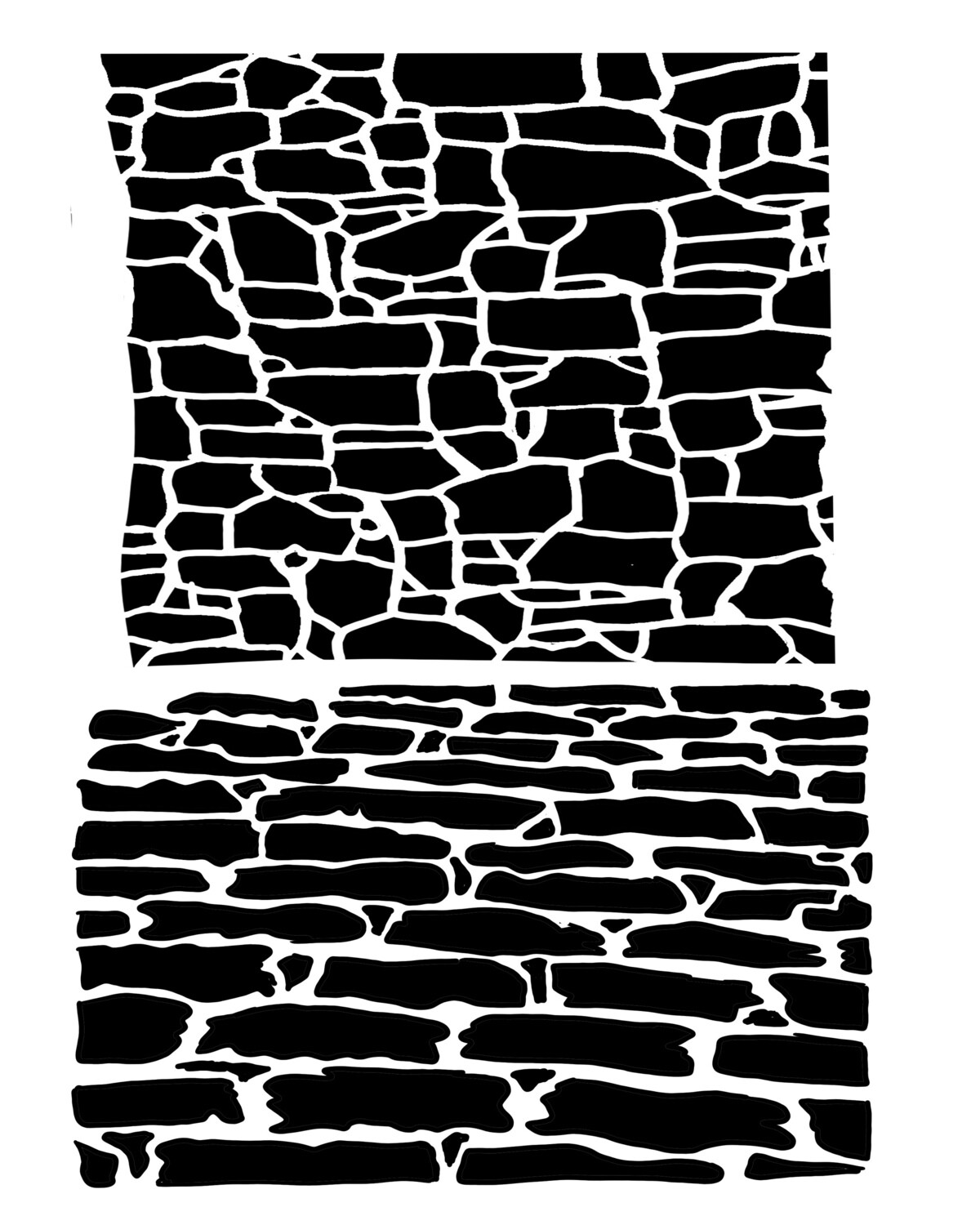 Cobblestone 8x10 stencil