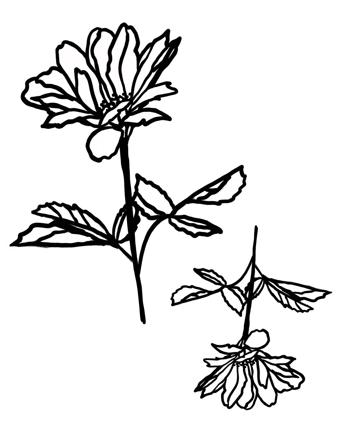 Flower Mask 1 stencil 8x10