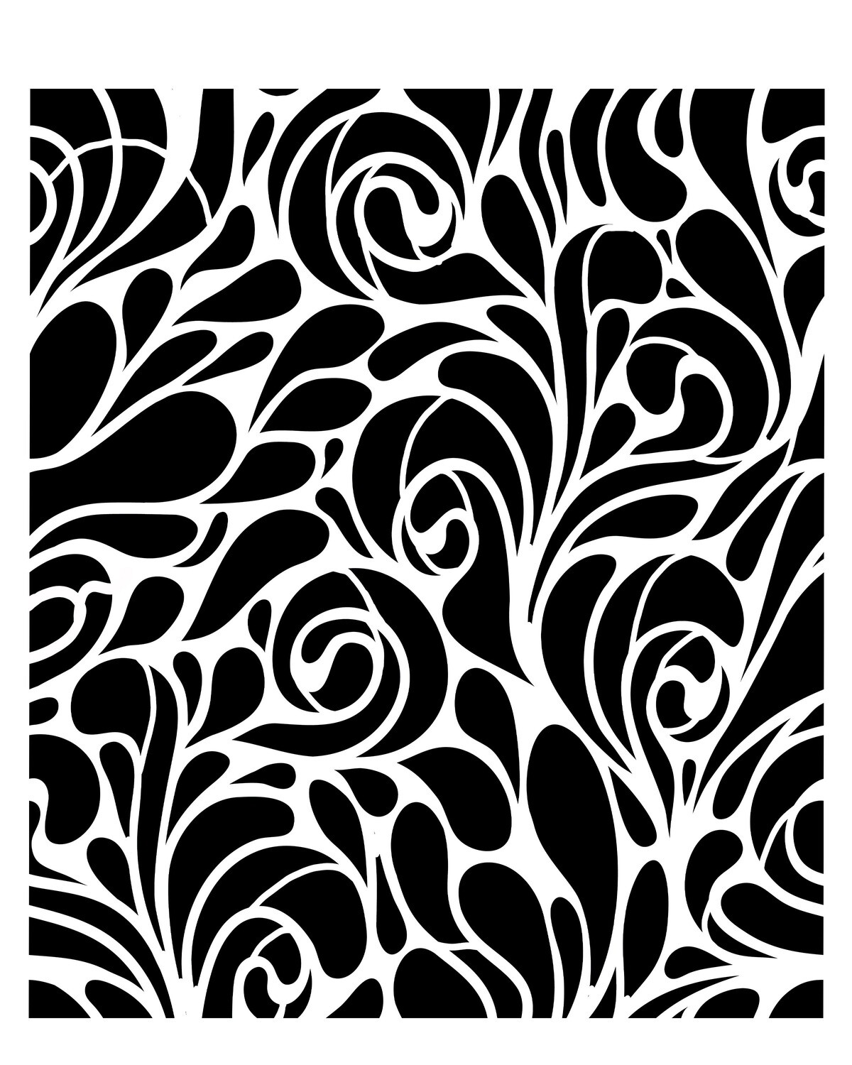 Retro Pattern 2 stencil 8x10