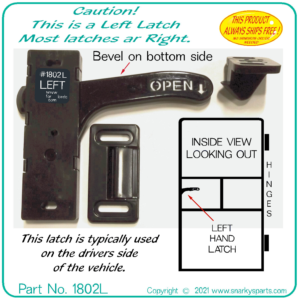RV Door Latch Kit (LEFT)