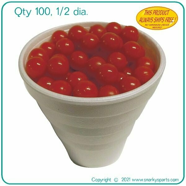 Plastic Marbles Balls, spheres, Craft, Aquarium, Game (Lot of 100) 1/2 ...