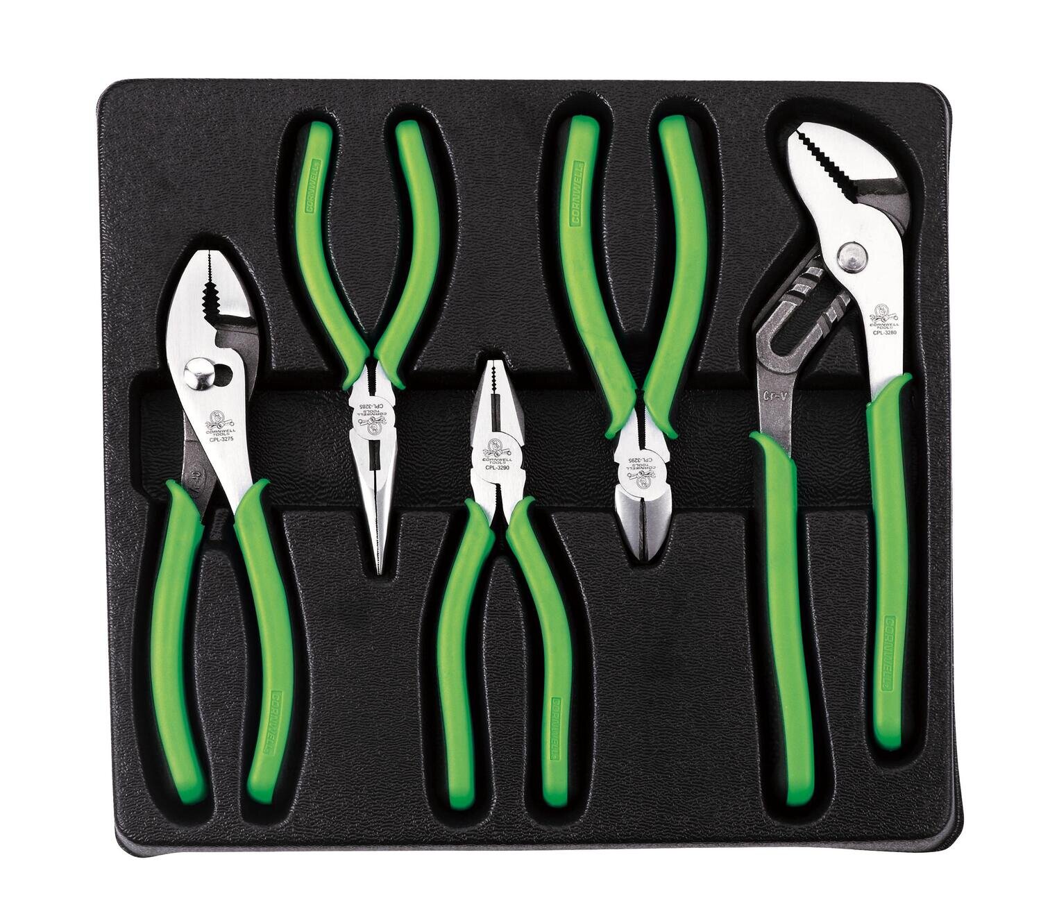 CPL303NG - 5 Piece Multi-Purpose Pliers Set, Neon Green