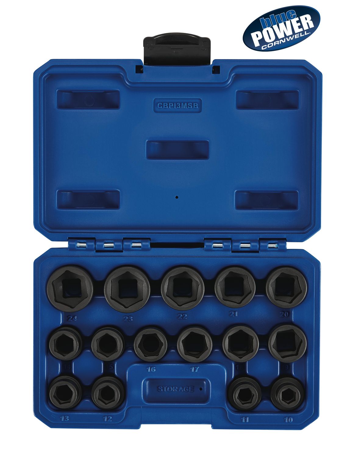 CBPI3MSB - 15 Piece 1/2” Drive Cornwell® bluePOWER® Square or Hex ...