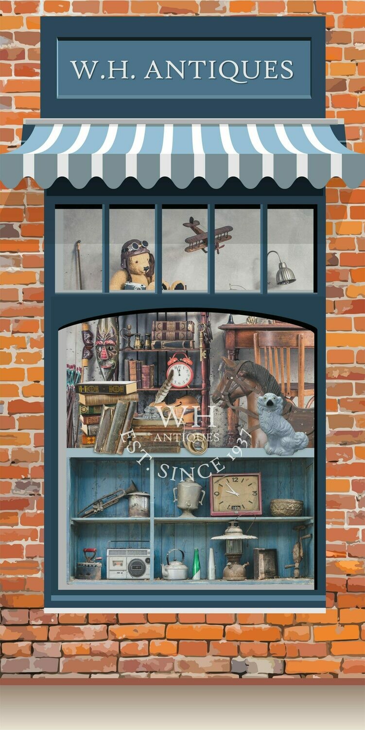 Single Antique Shop Window with Canopy