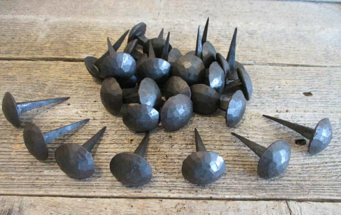 BLACK HAND FORGED IRON DENTED CLAVOS, 1 1/8″ WIDE WITH 2″ NAIL ...