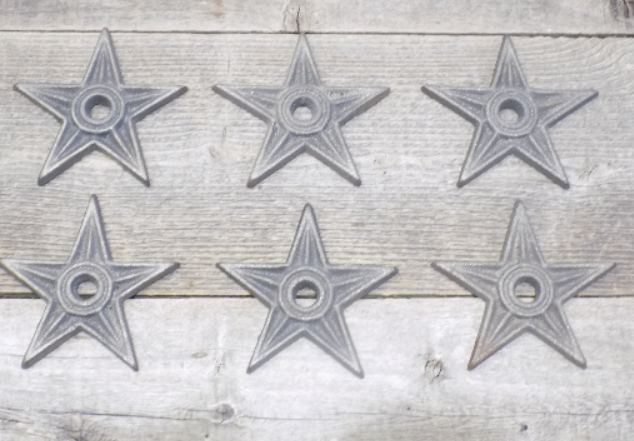 RAW CAST IRON STAR WASHERS, 3 7/8″ WIDE – Midwest Craft House – Unique ...