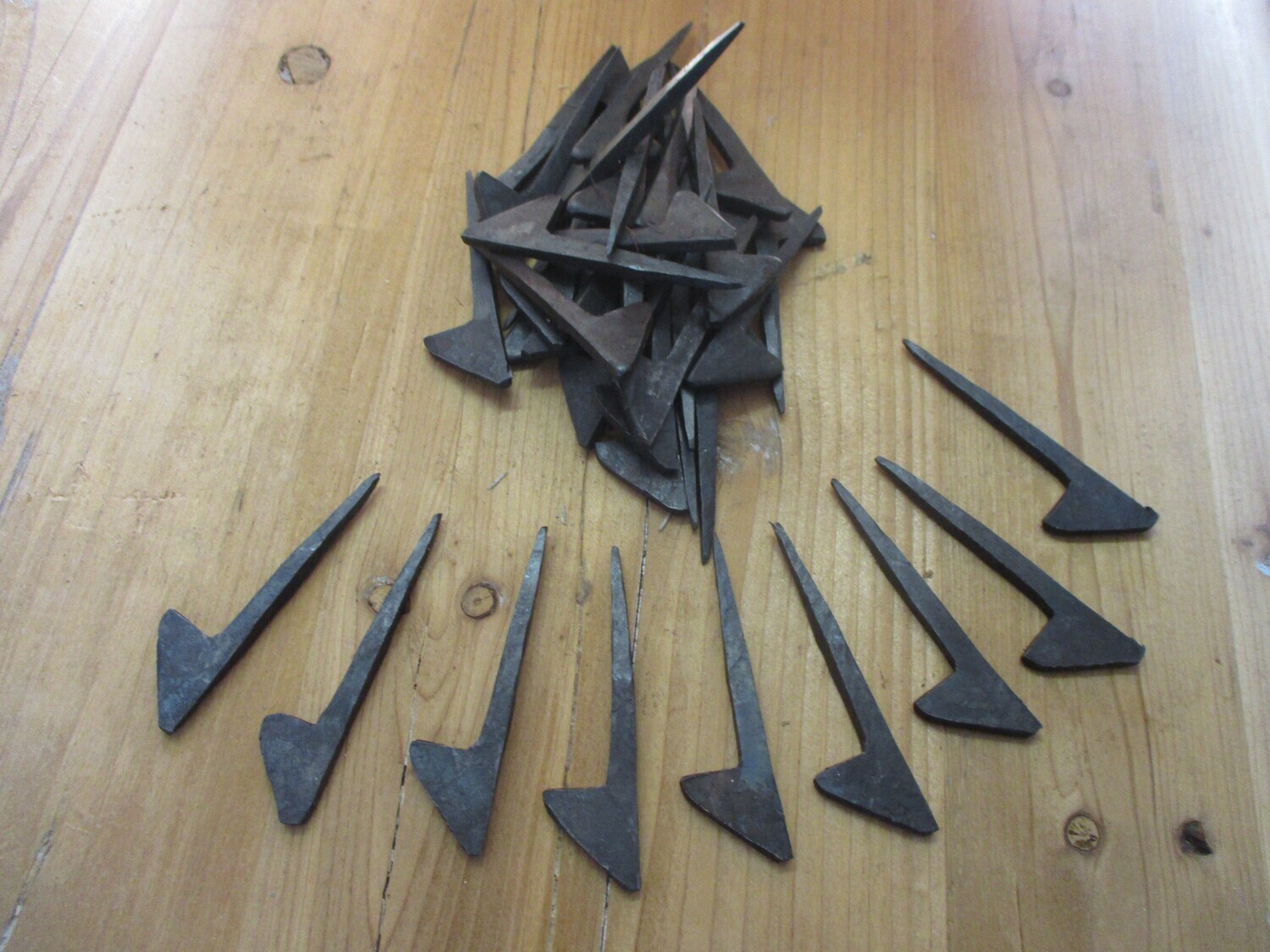 Flat Hand Forged Hooks/Nails, 3″ Nail | Midwest Craft House – Midwest ...