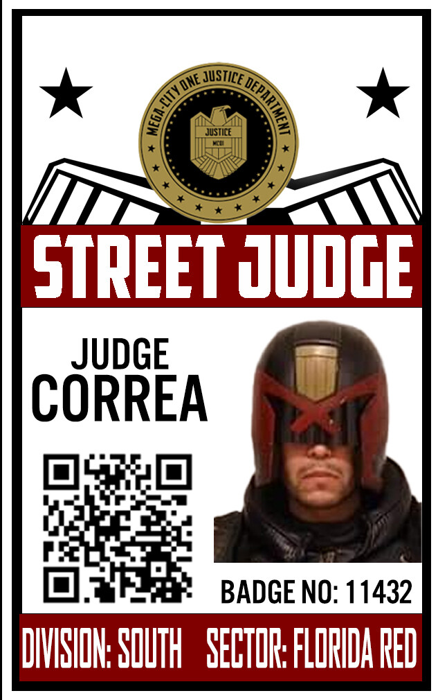 Judge Dredd Judge ID Card